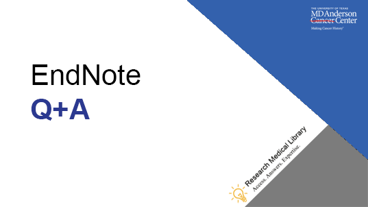 Endnote | Research Medical Library